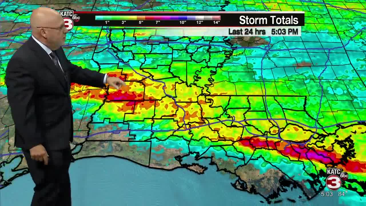 After a break, stormy conditions return Tuesday night