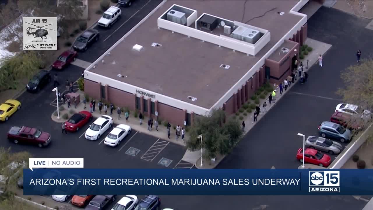 Arizona's first recreational marijuana sales now underway