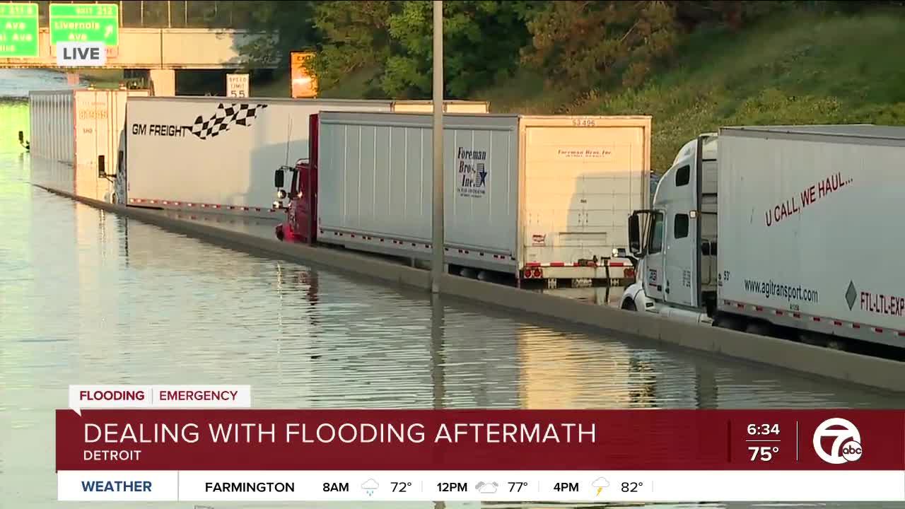 Major freeway and street flooding across metro Detroit