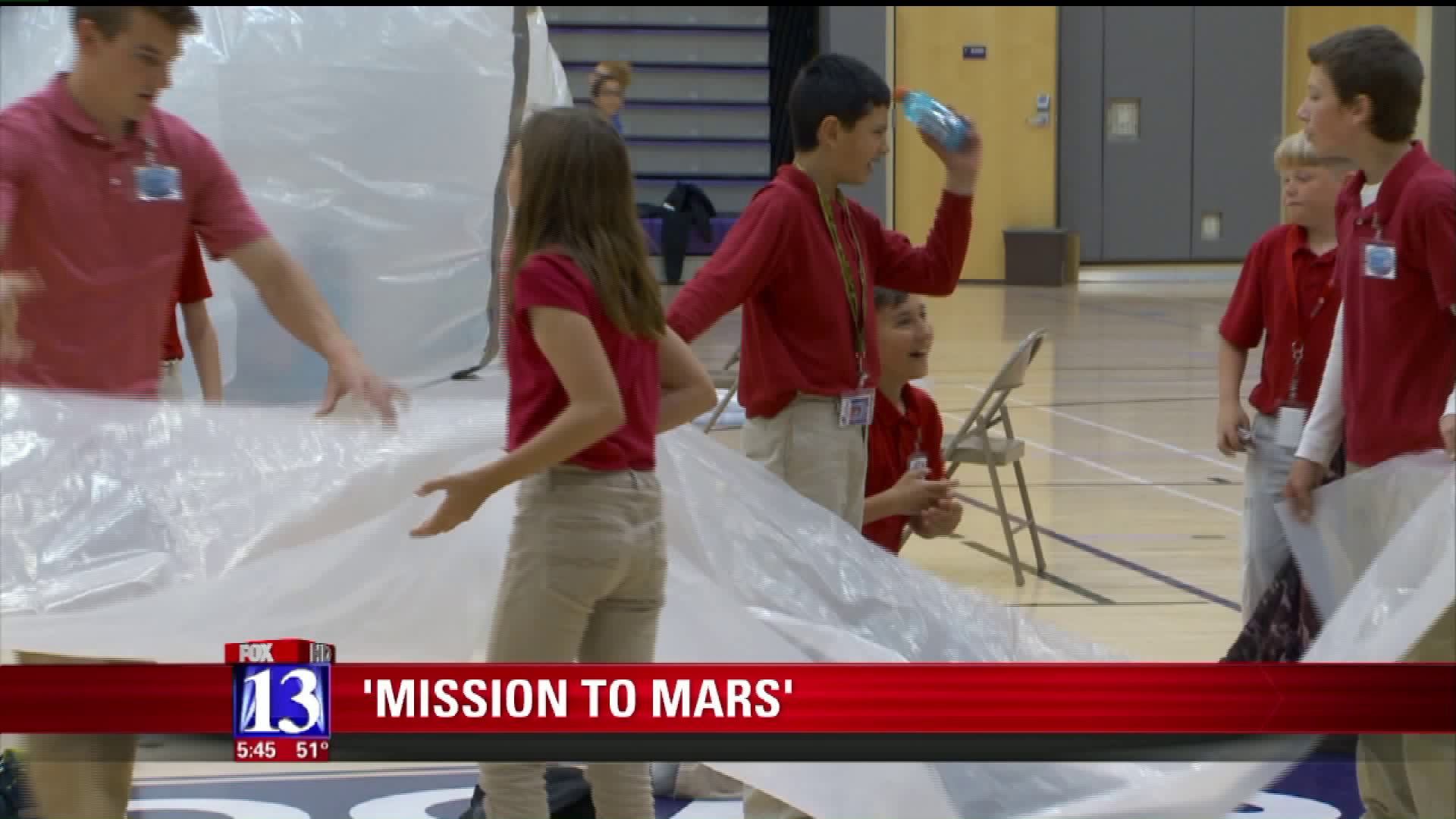 5th grade “Mission to Mars” creates giant city of bubble-like tents