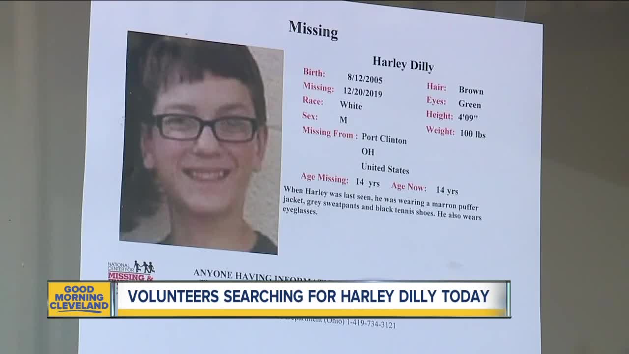 Volunteers search Port Clinton for Harley Dilly