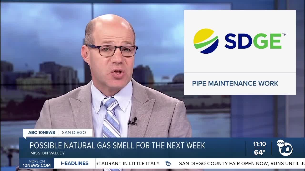 SDGE crews work on gas pipeline in Mission Valley