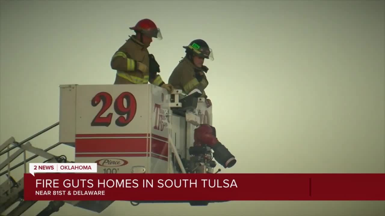 Fire destroys multiple homes in south Tulsa