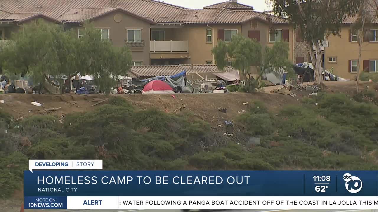 Crews clear out National City homeless encampment