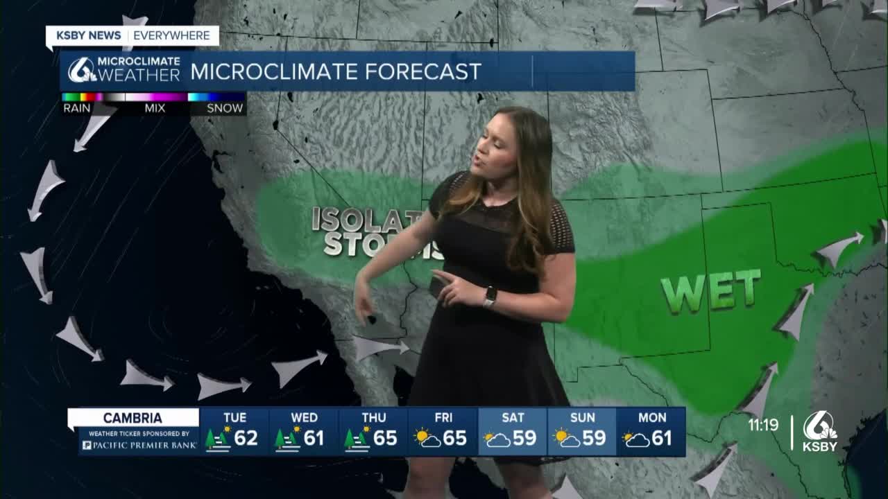 Amid mild weather a storm chance moves into Santa Barbara County