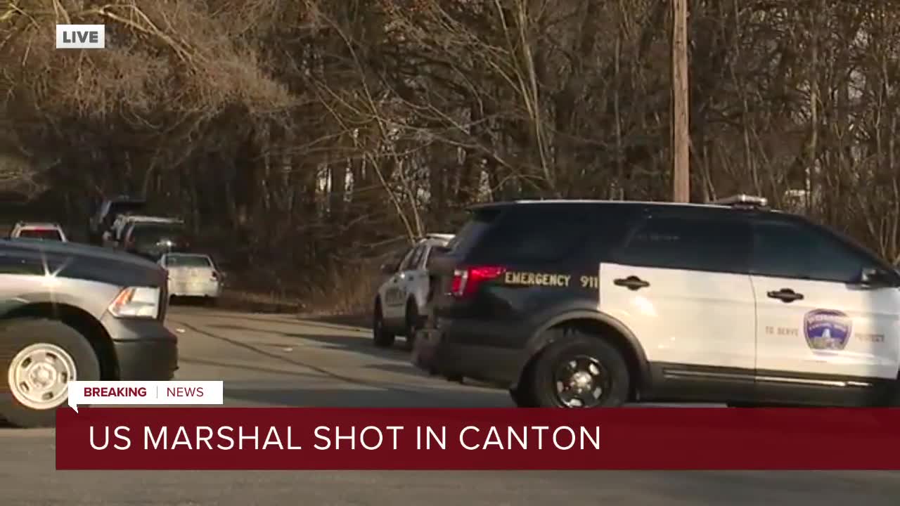 U.S. Marshal shot by suspect while serving warrant in Canton