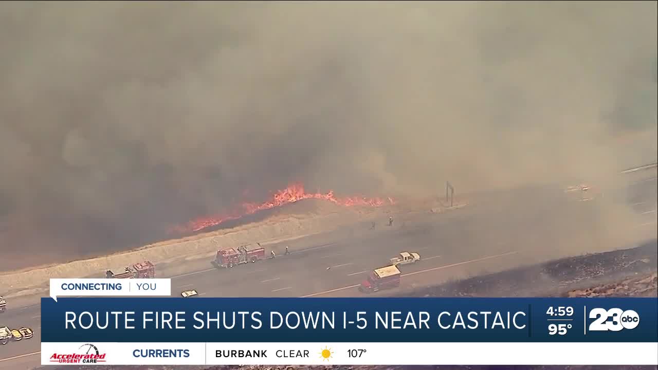 CHP: Lanes on I-5 reduced near Castaic due to Route Fire