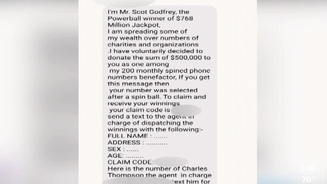 SCAM ALERT No You Were Not Selected By A Lottery Winner To Receive Money