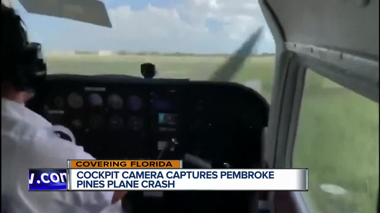 Camera inside cockpit records video of Florida plane crash
