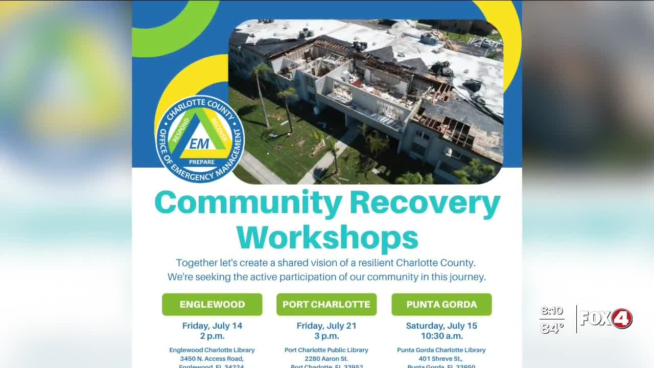 Community Recovery Workshops hosted in Charlotte County