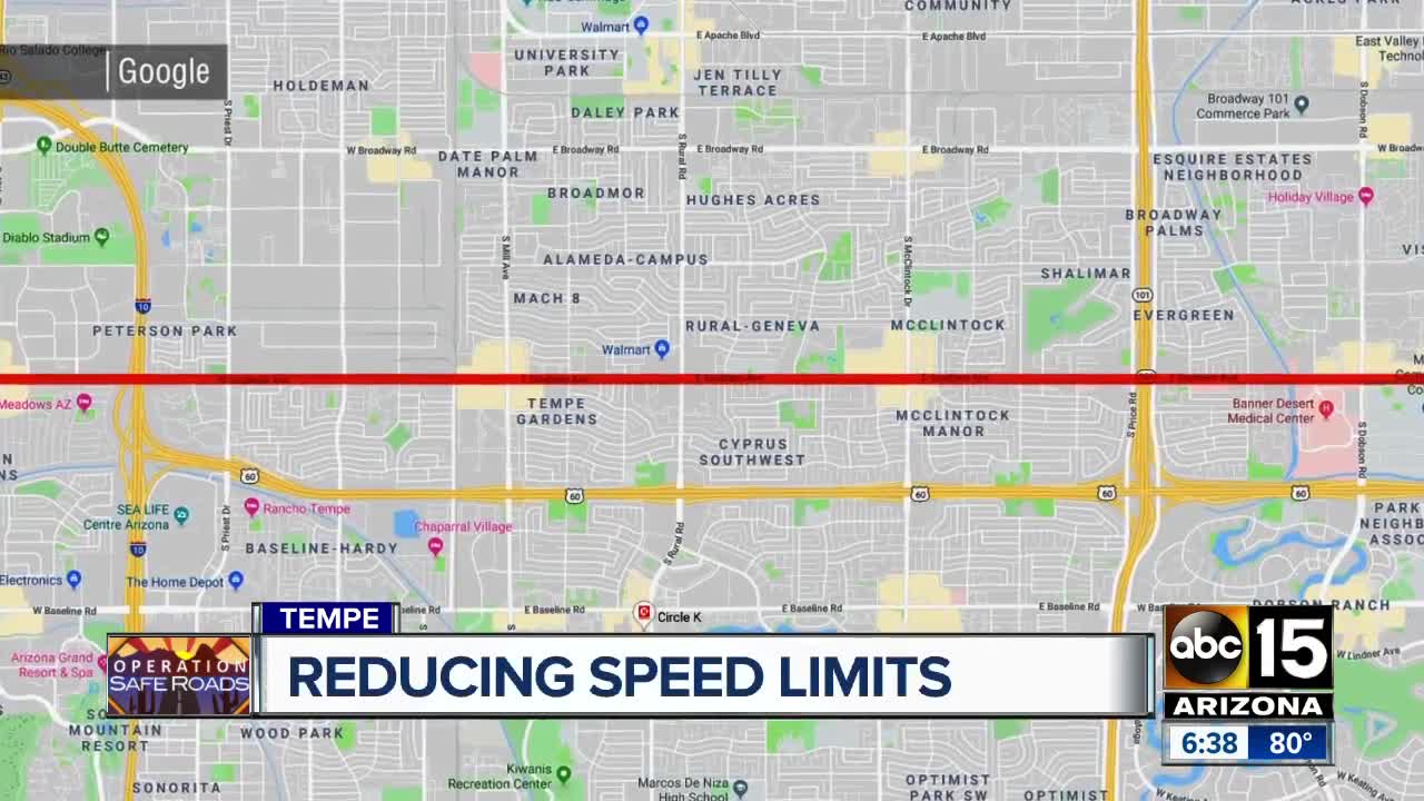 Tempe looks to change speed limits, asks for your feedback