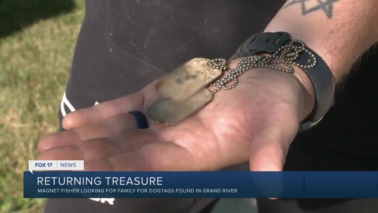 Grand Rapids Man Finds WWII Dog Tags In The Grand River Hopes To 