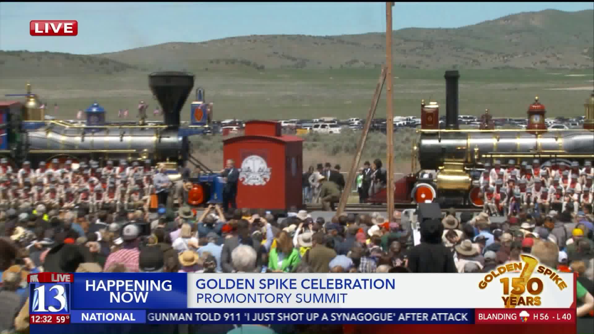 Utahns gather to celebrate 150 year anniversary of Golden Spike at ...
