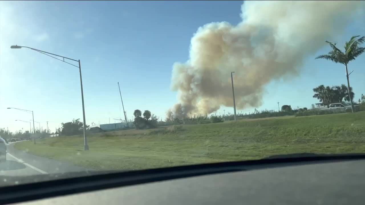 Cape Coral brush fire now at 100% containment