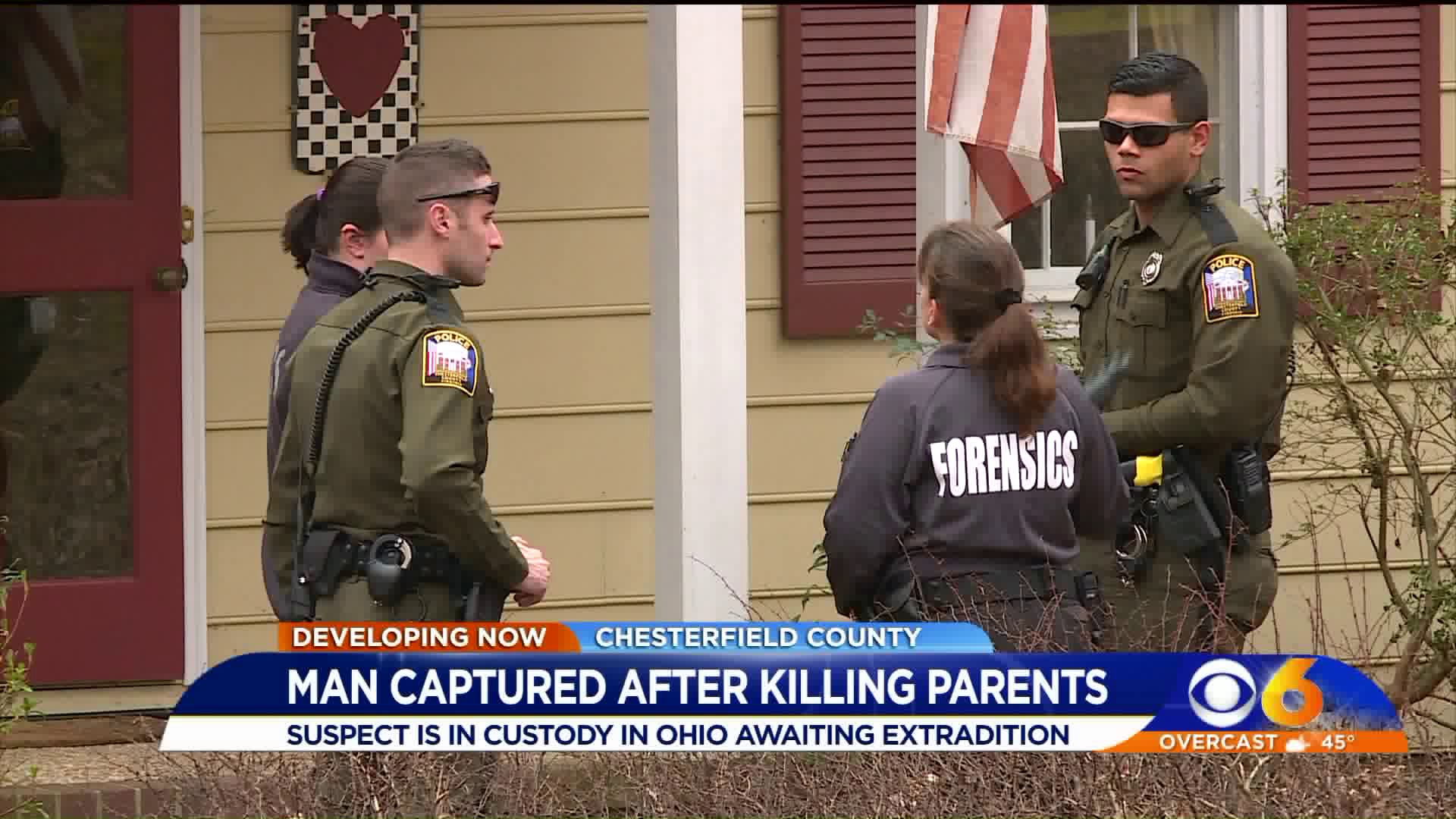 Parents found murdered in Chesterfield home; son arrested in Ohio