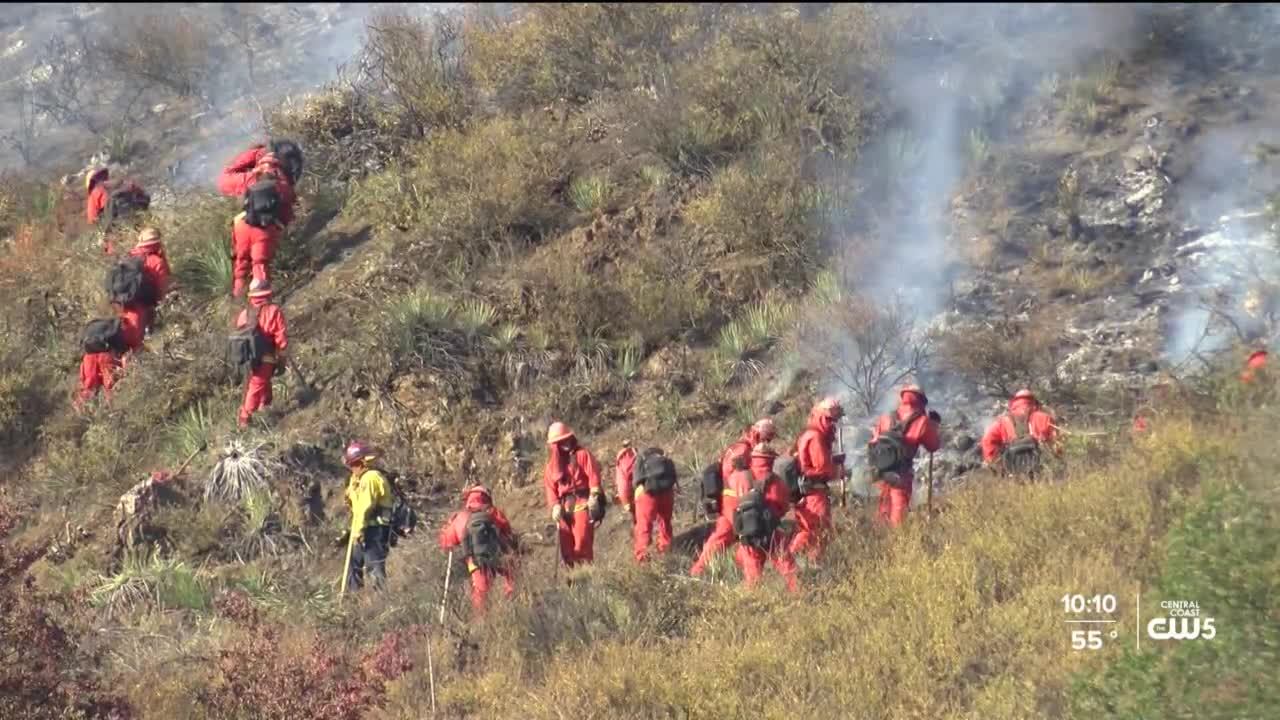 Brush fire burns portion of Los Padres National Forest