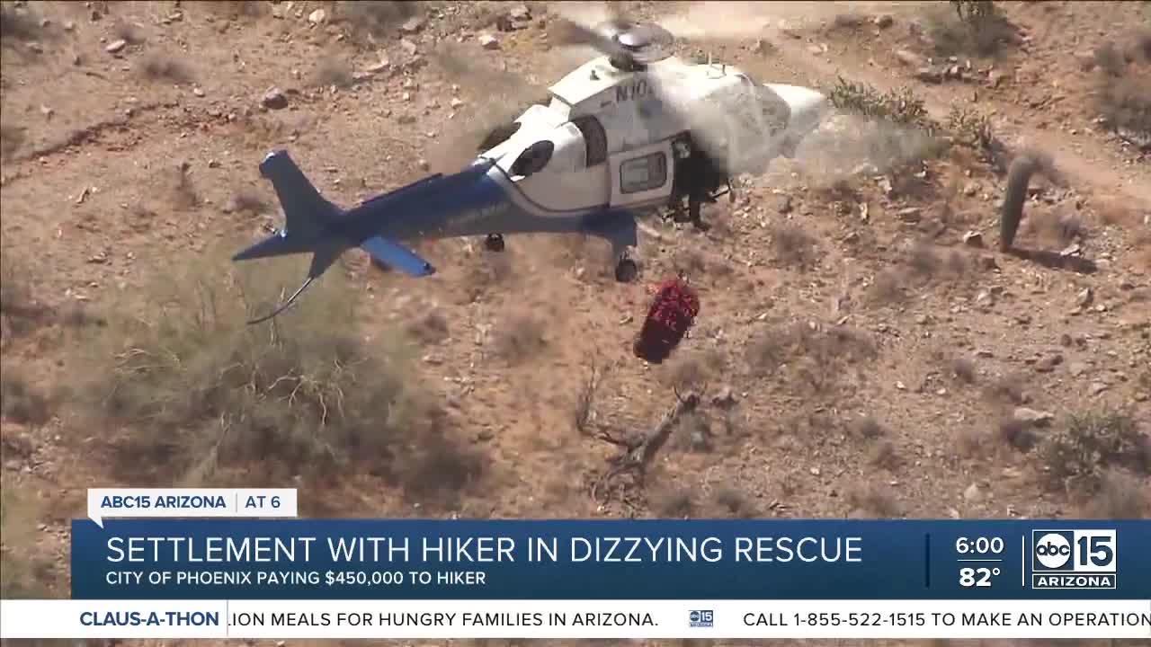 City of Phoenix approves $450,000 settlement in spinning hiker rescue