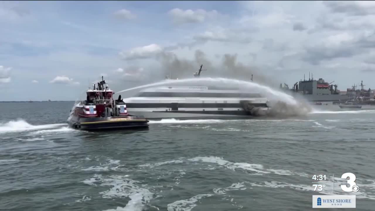 Tugboat crew recalls helping Spirit of Norfolk during fire 1 year later