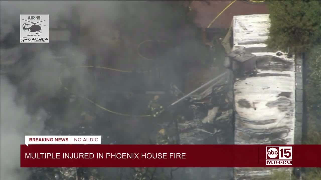 Multiple people hurt in house fire in north Phoenix