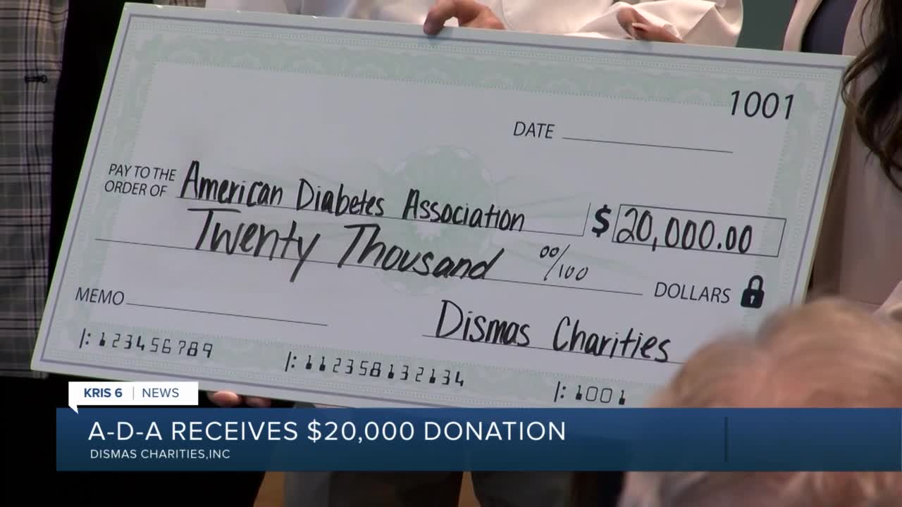 American Diabetes Association receives $20,000 donation