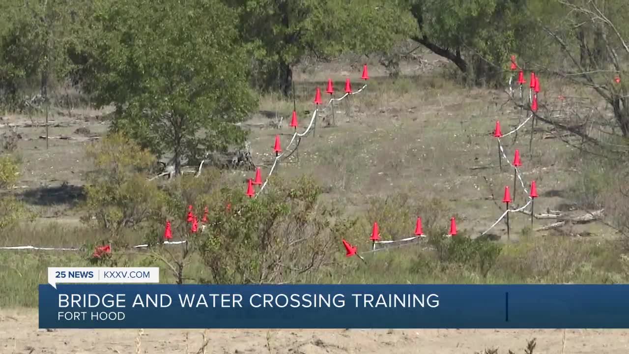 Fort Hood troops train to get heavy-armored vehicles across water obstacles