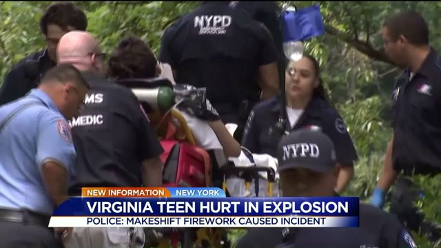 Fairfax teen severely injured in Central Park explosion