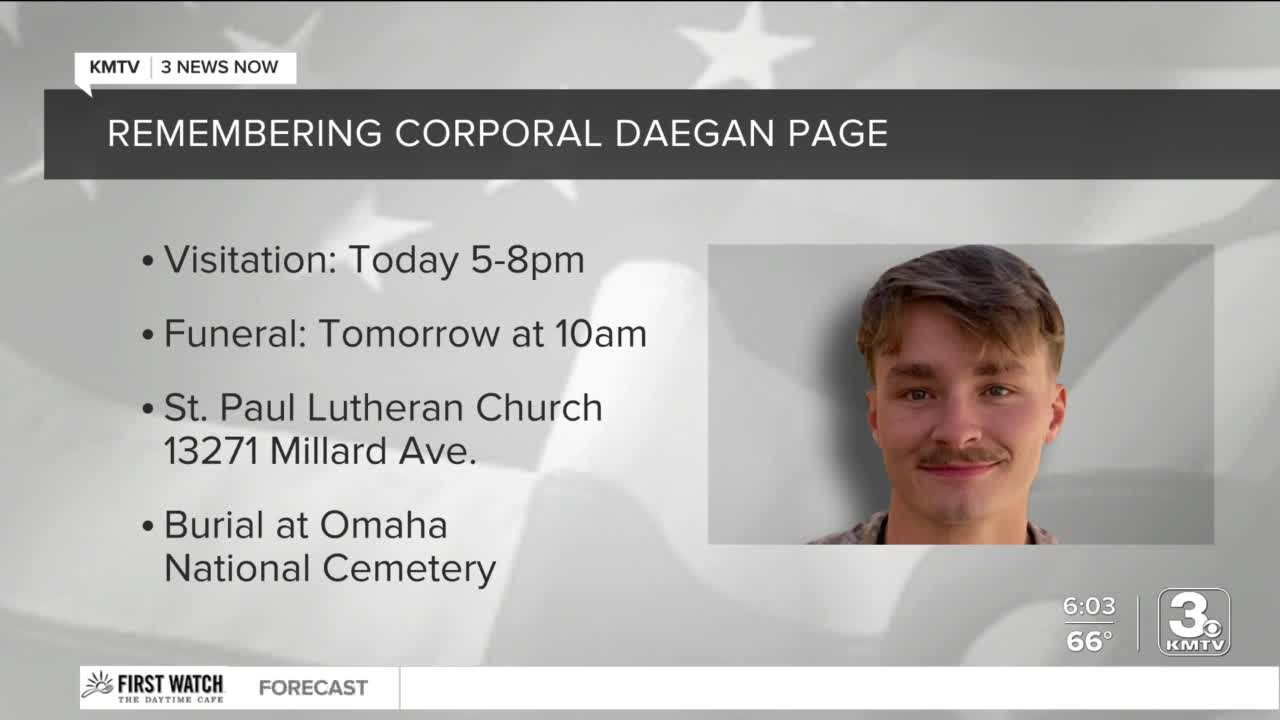 Public visitation for Cpl. Daegan Page
