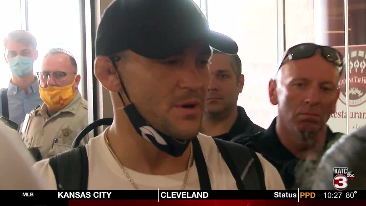 WATCH: Dustin Poirier arrives home