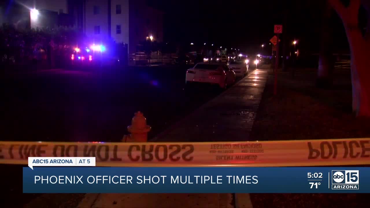 Phoenix officer shot near 15th Avenue and Camelback Road