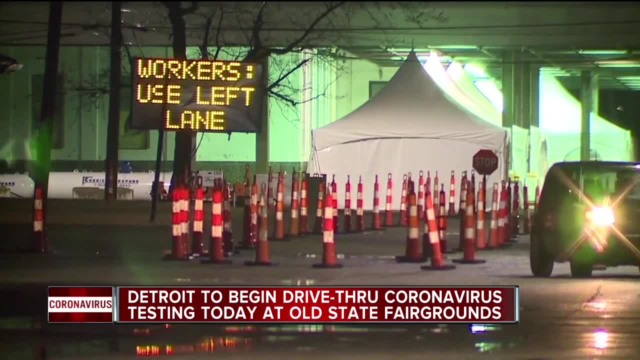 Detroit begins drive-thru testing for COVID-19 today at State Fairgrounds