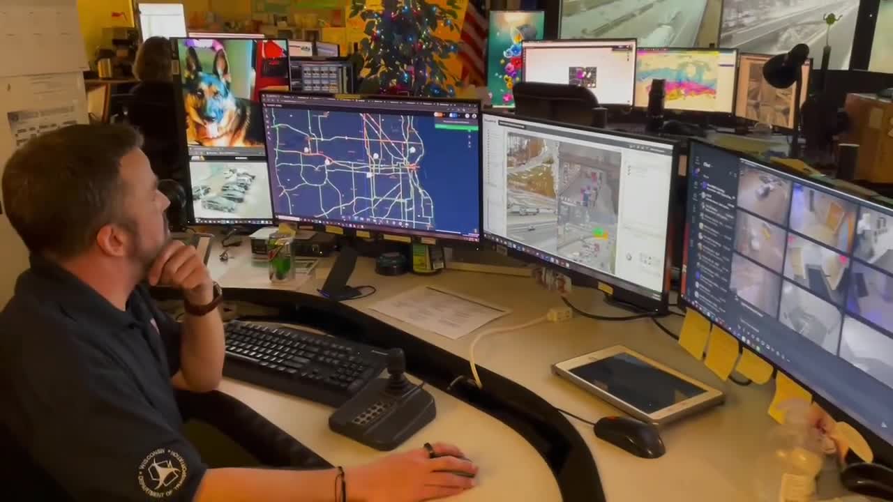 DOT's Traffic Management Center monitoring road conditions amid major ...