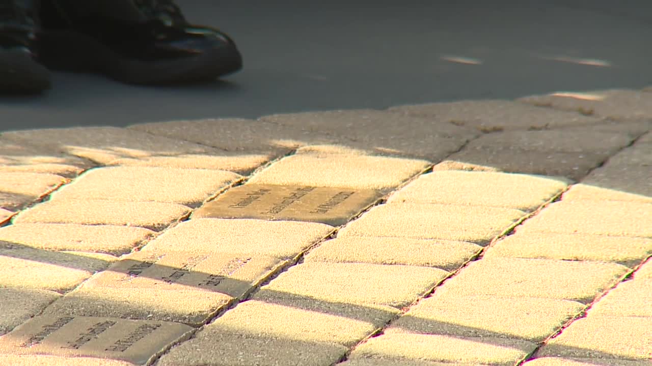 Memorial brick laying ceremony honors fallen deputy