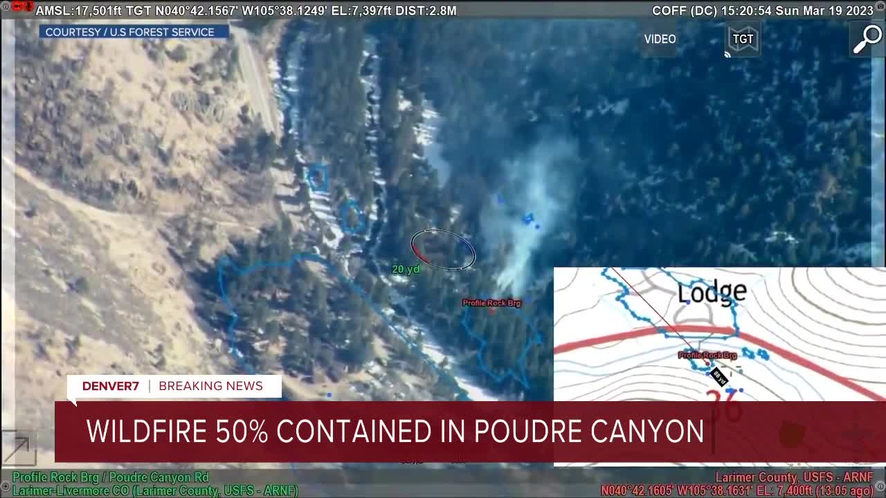 Arrowhead Fire burning in Poudre Canyon 95% contained, no growth overnight