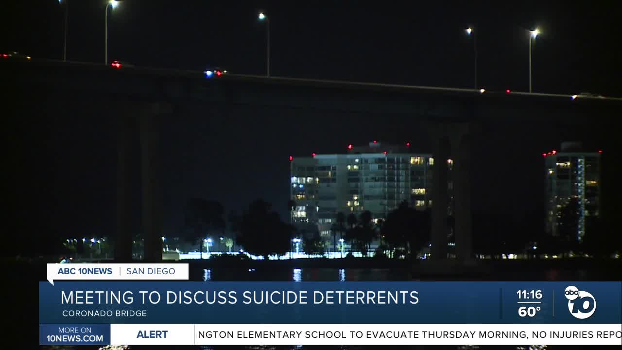 Caltrans officials meet to discuss suicide deterrents at Coronado Bridge