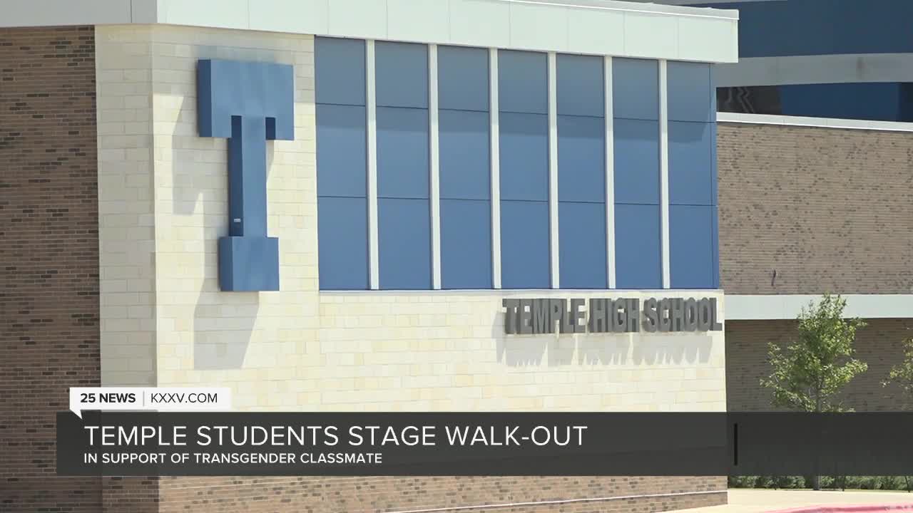 Students protest transgender issue at Temple High School