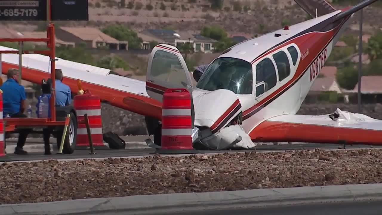 Plane makes 'hard landing' near Henderson Airport with two on board