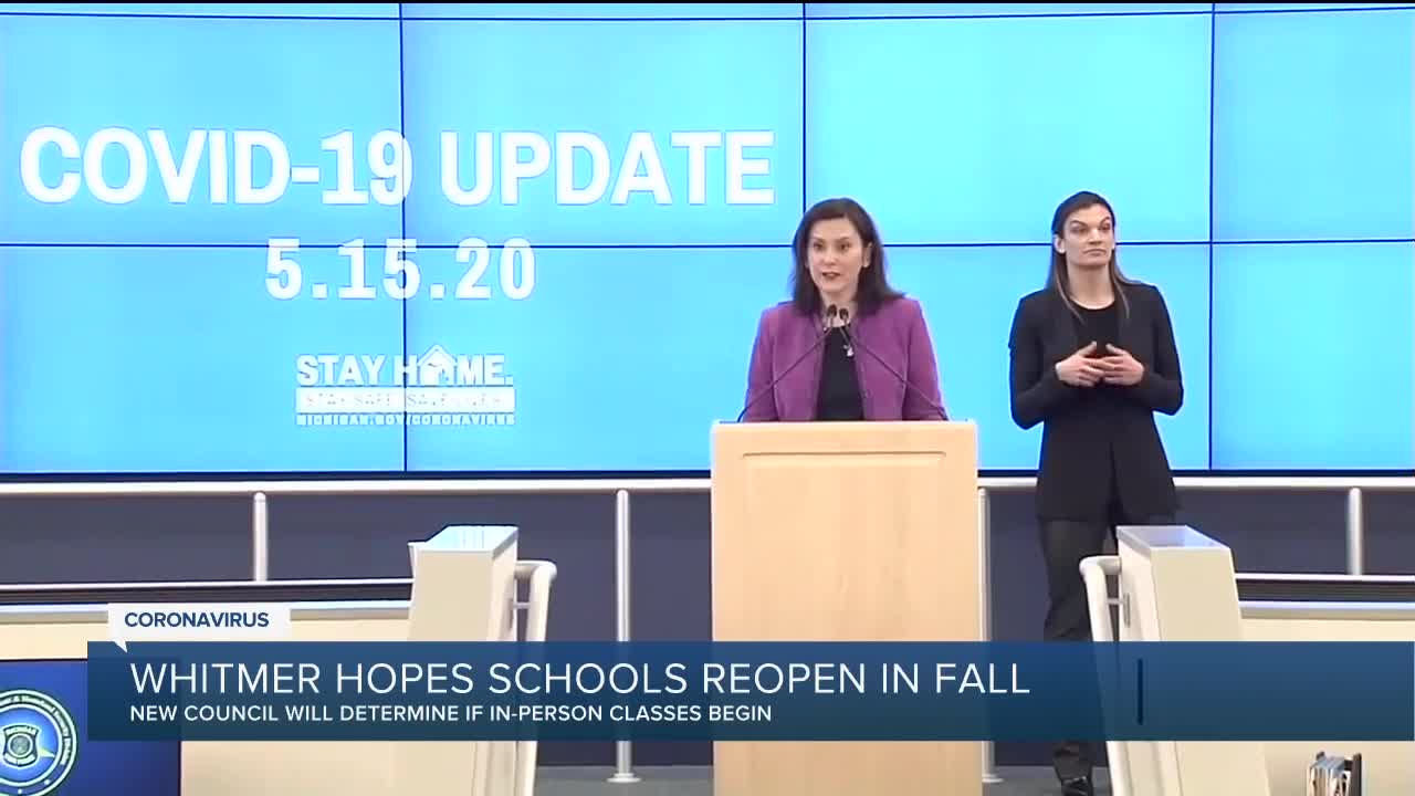 Whitmer forms 'Return to Learning Advisory Council' to create roadmap ...