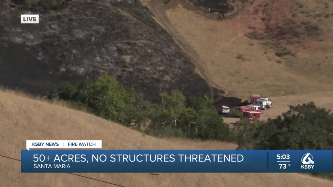 Fire breaks out off Hwy 166 northeast of Santa Maria
