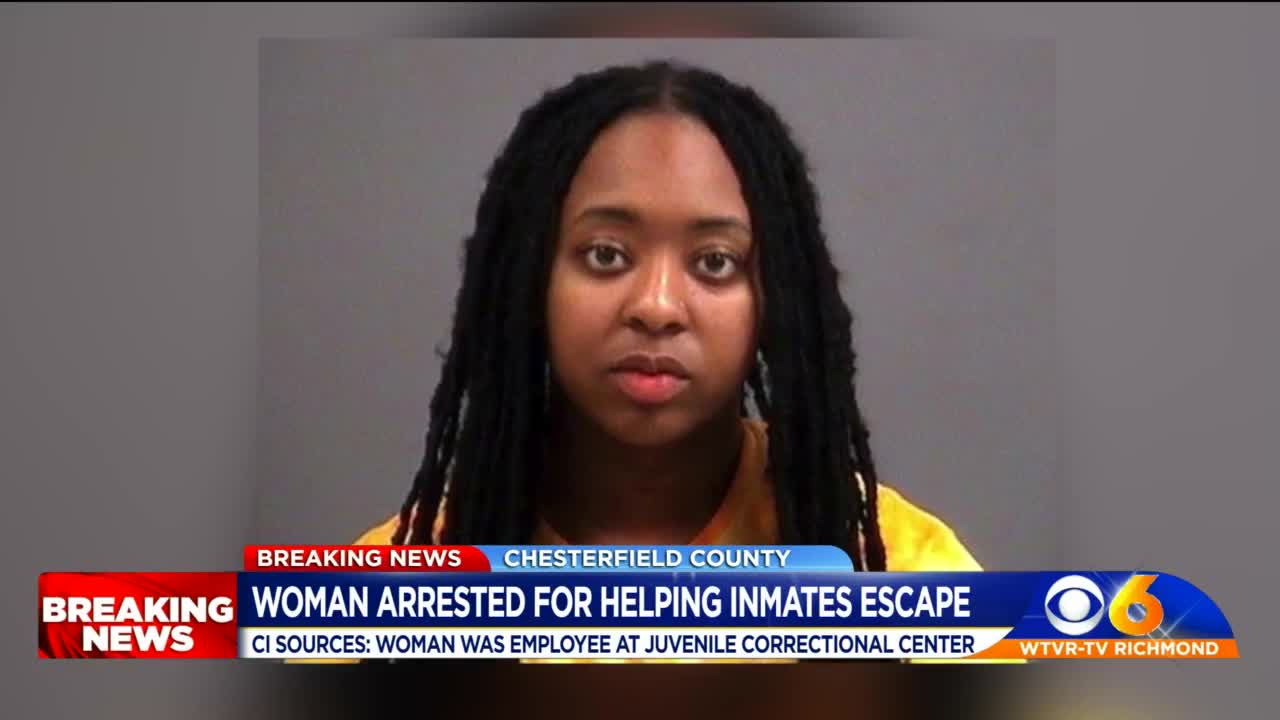 Woman who works at Bon Air Correctional Center charged with aiding escape