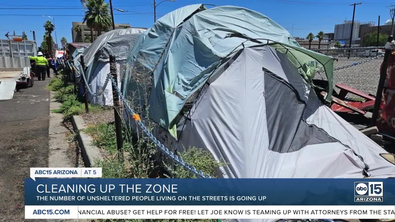 More homeless people now than before City of Phoenix's cleanup efforts