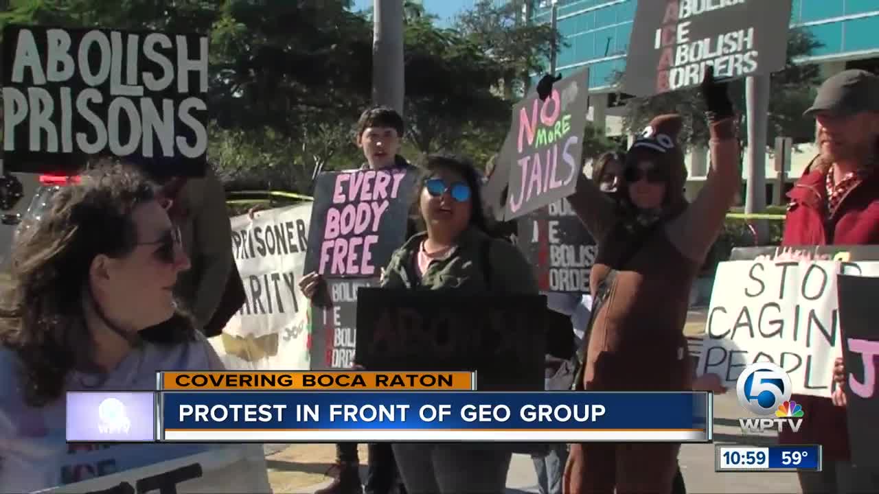 9 arrested during protest at GEO Group in Boca Raton