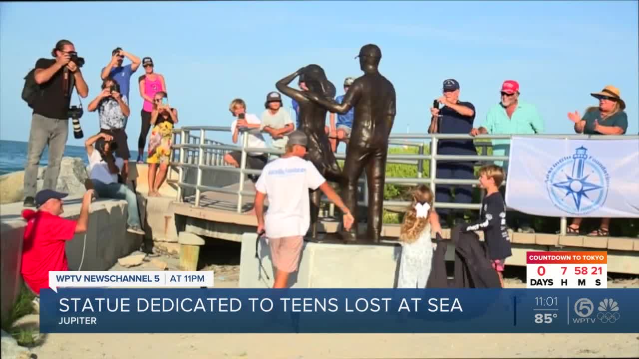 Jupiter statue honors teens lost at sea 6 years ago