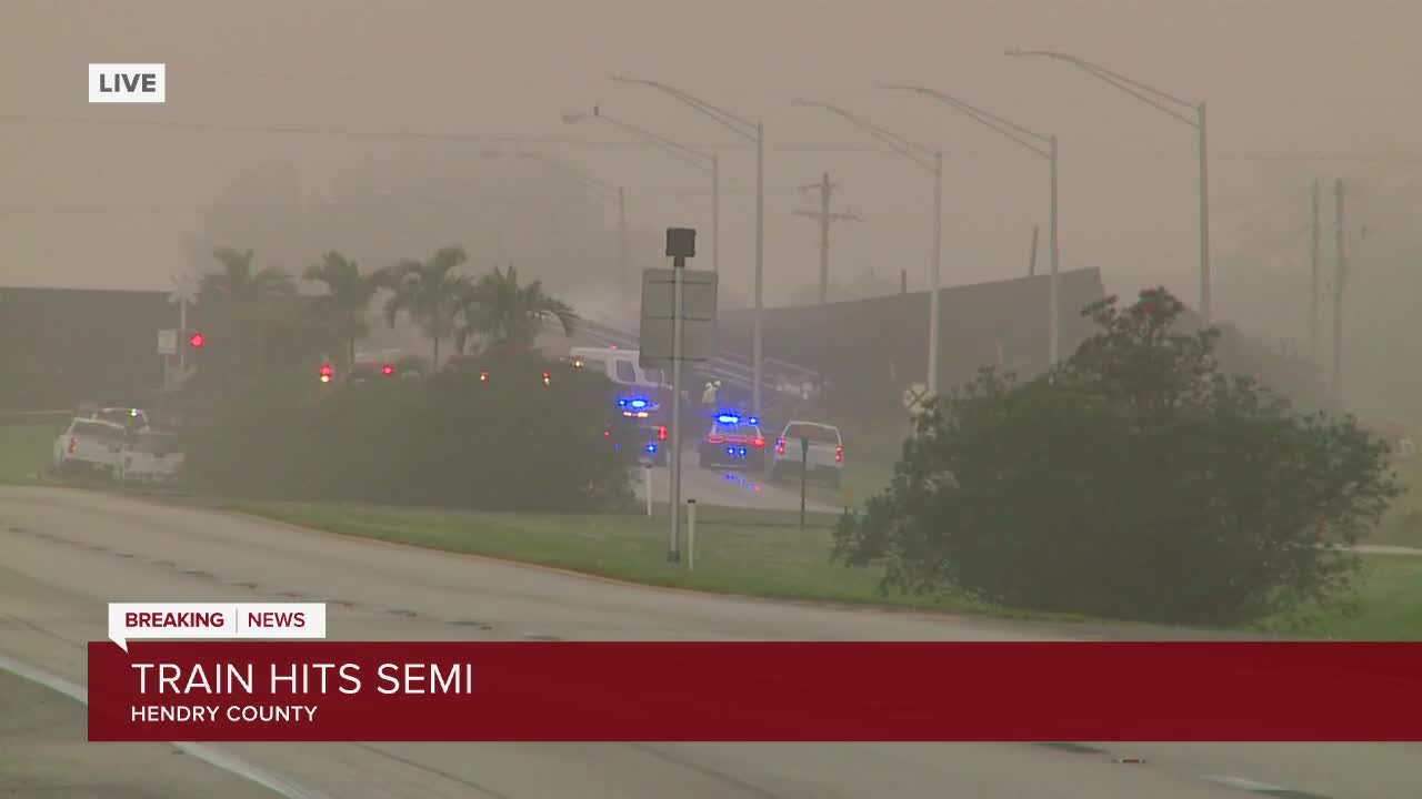 Train derails after hitting semi-truck; 1 killed