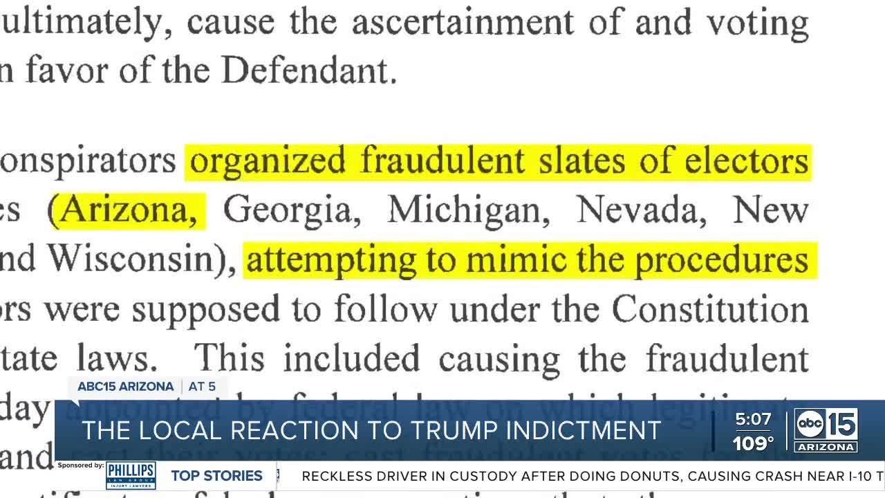 Arizona at the center of Jan 6th indictment of former President Trump