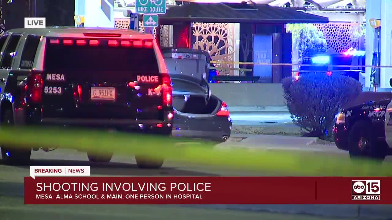 One person taken to hospital after shooting involving police in Mesa