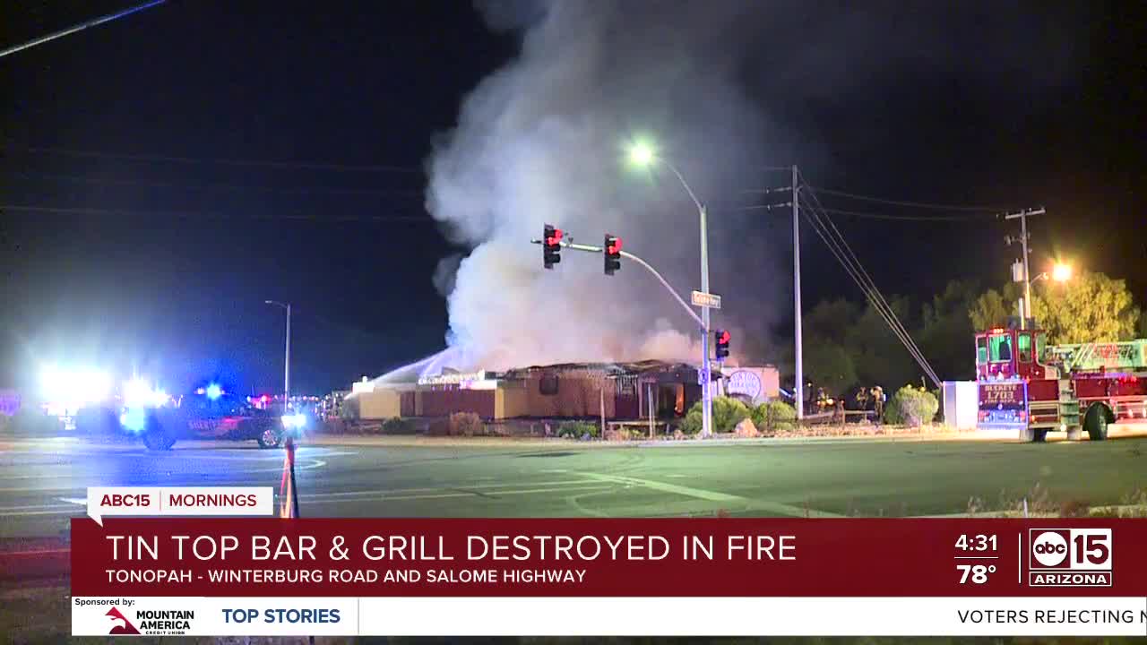 Tonopah bar destroyed by fire Wednesday being investigated as possible ...