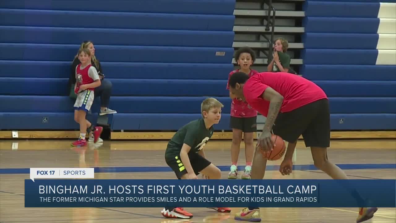 Bingham Jr. provides smiles and a role model with youth basketball camp