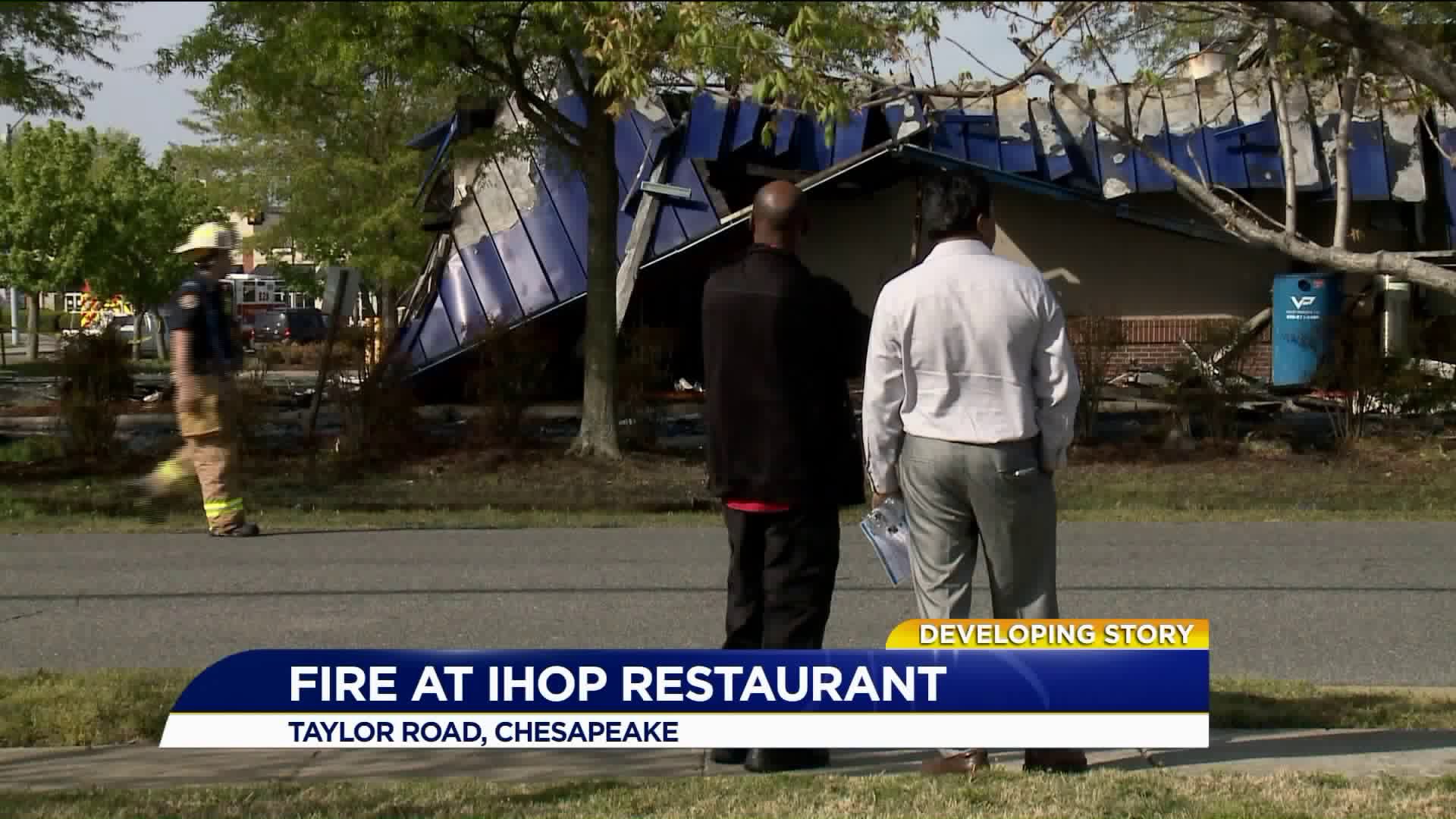 Fire destroys IHOP at Chesapeake Square