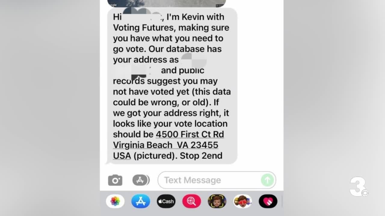 Virginia Beach voters receive text messages that lead to confusion