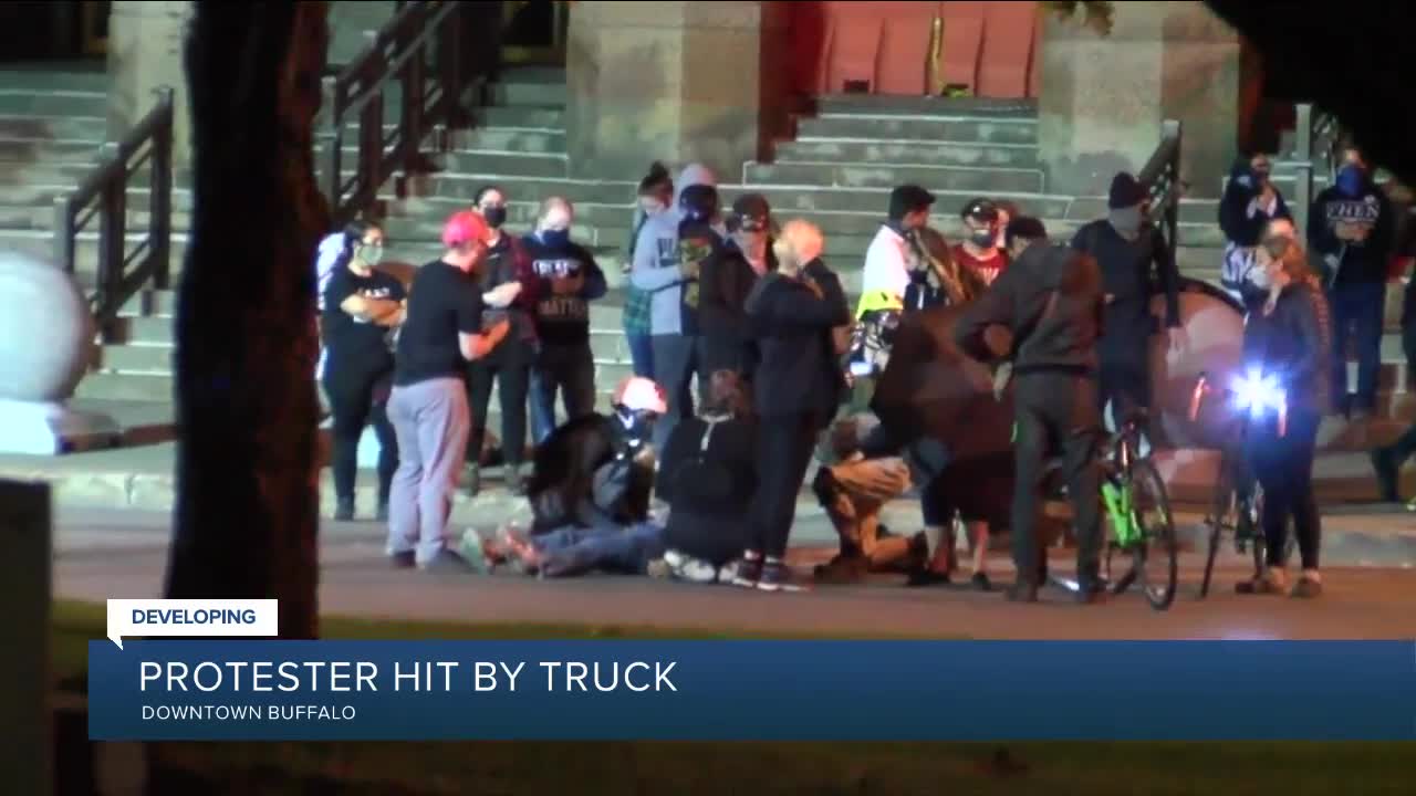 Protester struck by vehicle in Niagara Square identified